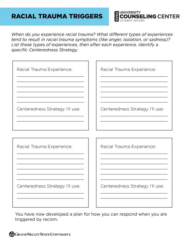Racial Trauma, Management, and Self-care Workshop: Module Two ...